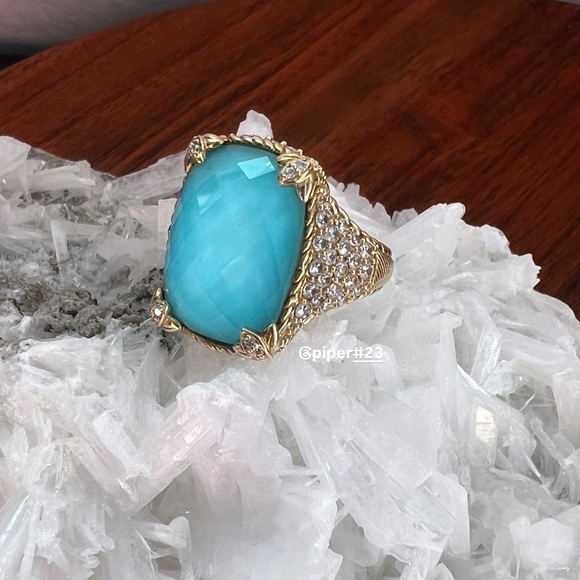 Judith Ripka | Jewelry | Euc Judith Ripka 4k Gold Clad Turquoise ...